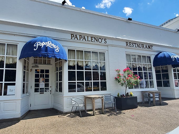 Papaleno's blue awnings signal comfort food ahead. The kind of place where the server remembers your usual order and your birthday—sometimes in that order.