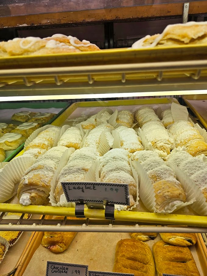 Ladylocks lined up like edible works of art. These cream-filled pastry tubes are the reason Pennsylvania grandmothers claim superiority over your grandmother's desserts.