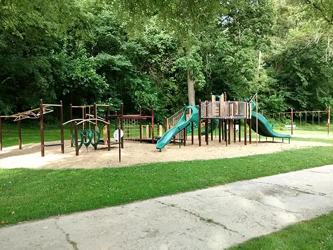 Even the playground equipment in Mount Carroll seems nostalgic, offering kids the increasingly rare opportunity to play without screens or constant digital stimulation.