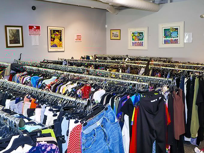 The clothing section rivals department stores in organization but beats them handily in the price department. Fashion democracy at its finest!