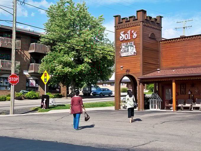 Sol's Palace stands like a medieval fortress protecting the kingdom's most precious resource: comfort food.
