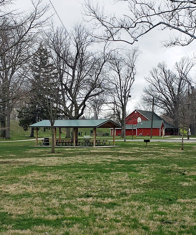 A perfect spot for family picnics or quiet contemplation, this park pavilion offers shelter from summer sun and a front-row seat to nature's show.
