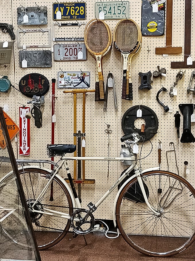 This vintage bicycle isn't just transportation—it's a time machine on wheels, complete with Ohio license plates that once roamed roads long before interstates.
