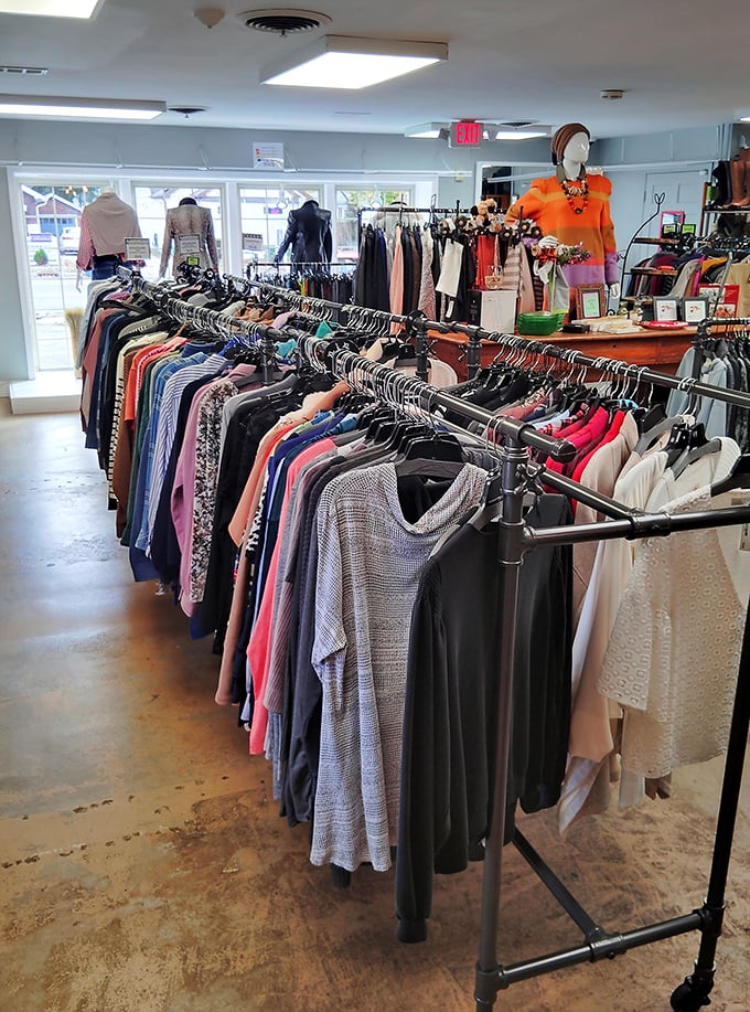 Racks upon racks of carefully curated clothing await their second chance at love. Fashion's version of a matchmaking service.