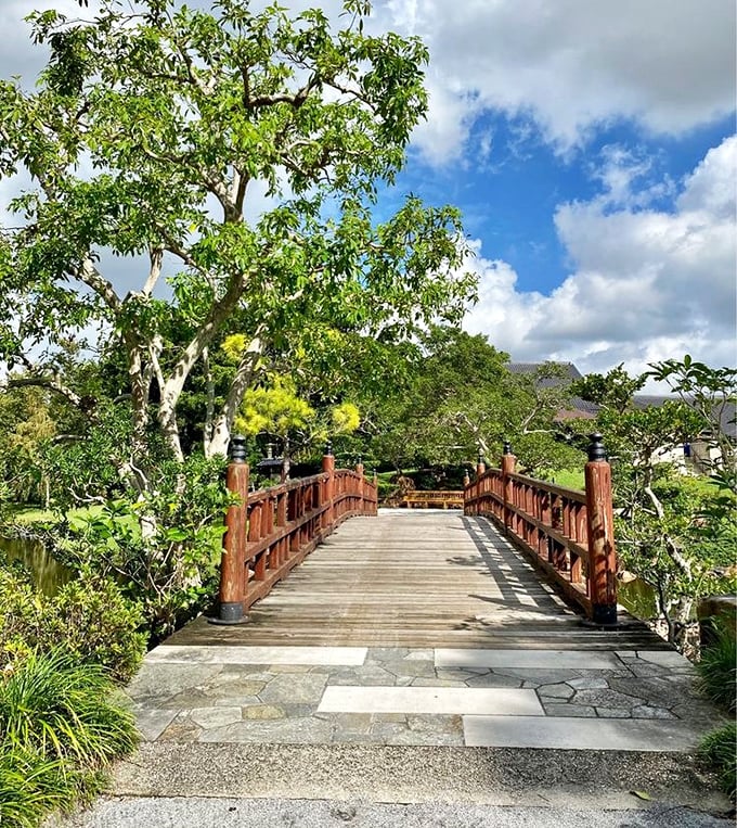 Cross this bridge and you're officially in Japan – passport control waived, jet lag not included.