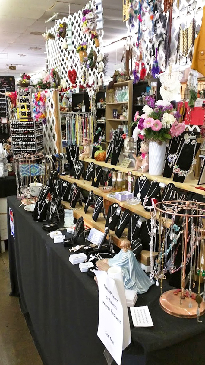 Jewelry displays transform the humble flea market into a treasure trove where one person's past becomes another's statement piece.