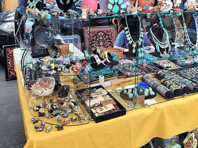 Turquoise jewelry that would make Stevie Nicks jealous – each piece more stunning than the last.