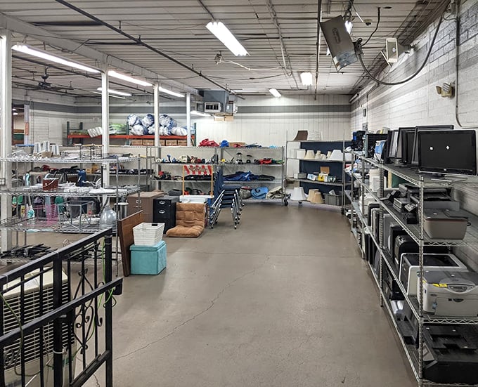 The back room electronics bazaar. One person's obsolete technology is another's vintage find—just like my collection of cassette tapes.