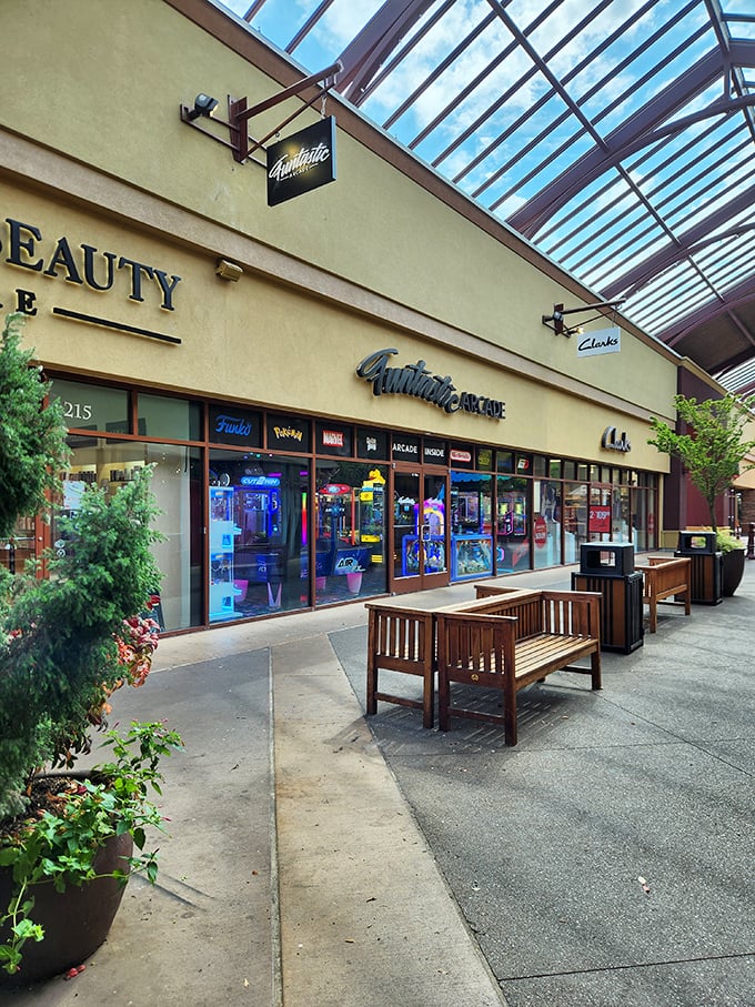 When shopping fatigue hits, Fantastic Arcade offers a nostalgic escape. Nothing says "retail therapy break" like the satisfying clatter of arcade games.