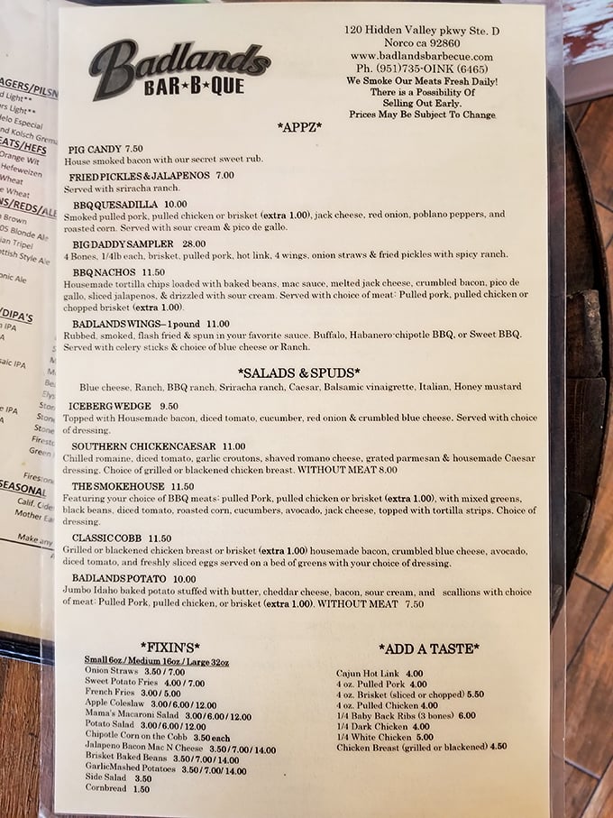 This menu isn't just a list of options—it's a roadmap to carnivore paradise. Choose your own adventure, but don't miss the brisket.