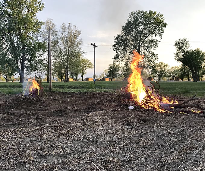Nothing says "camping memories in the making" quite like a crackling bonfire under the Missouri twilight. S'mores, anyone?