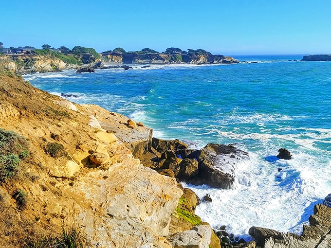 Nature's drama unfolds hourly as powerful Pacific waves sculpt these magnificent coastal cliffs – no Netflix subscription required.