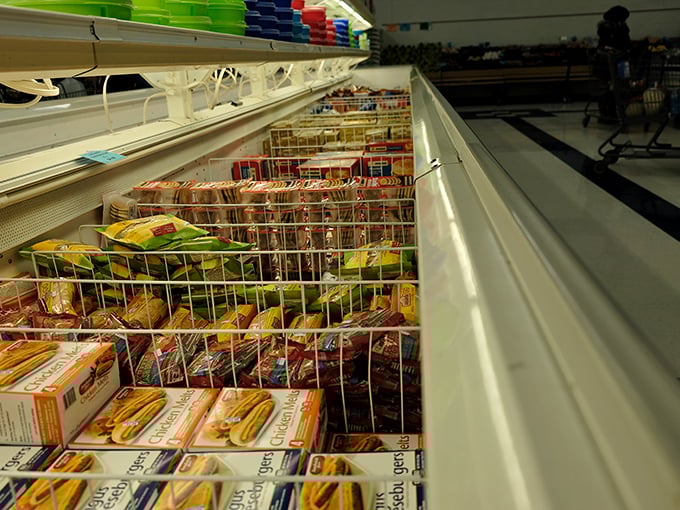 The frozen food section: where budget-conscious shoppers and last-minute dinner planners find common ground and uncommon savings.