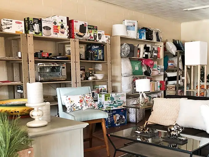 Kitchen appliances that have barely lived their first life wait for their sequel—many still looking fresh from their original packaging.