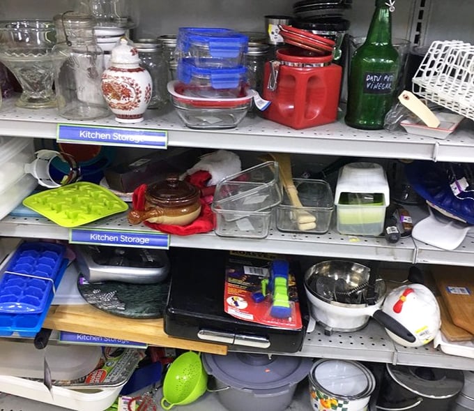 Kitchen gadgets galore – because somewhere between that green vinegar bottle and mystery containers lies your next culinary adventure.