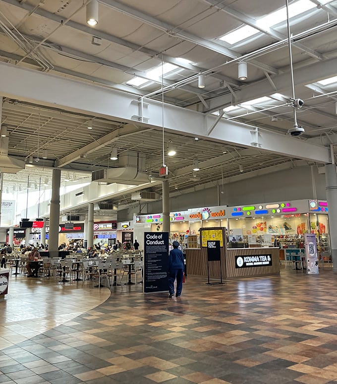 The soaring ceilings and spacious walkways prove this isn't your neighborhood strip mall experience.