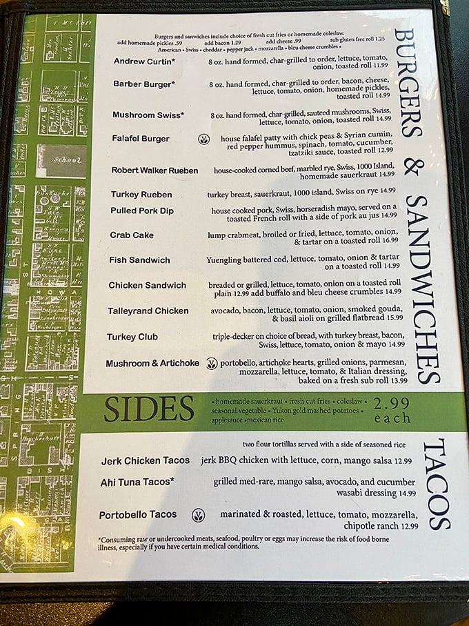 This isn't just a menu – it's your roadmap to comfort food nirvana in Bellefonte.