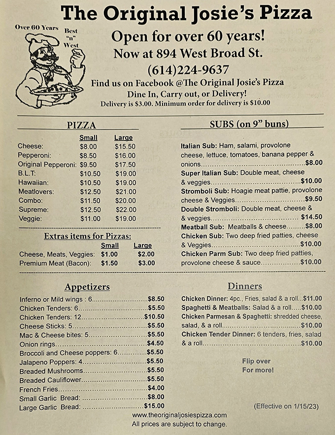 A menu that doesn't need a translator or a loan officer—just straightforward deliciousness that's been perfected over decades.