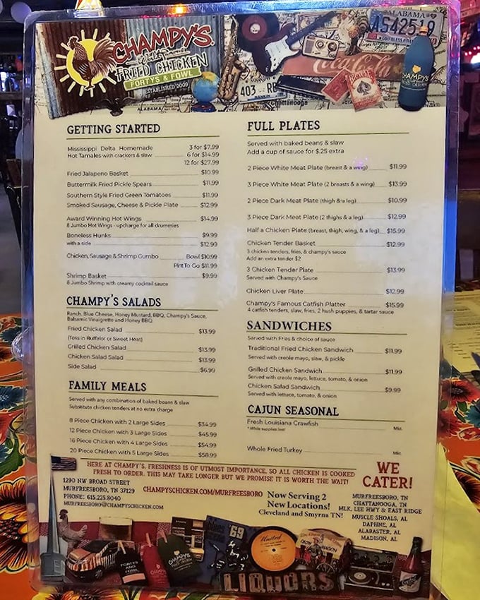 This menu isn't just a list—it's a roadmap to happiness. The hardest part is deciding which delicious route to take.