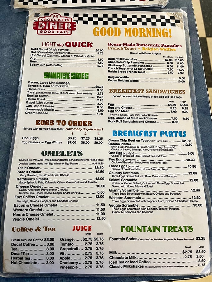 This isn't just a menu – it's a love letter to American breakfast written in syrup and butter.