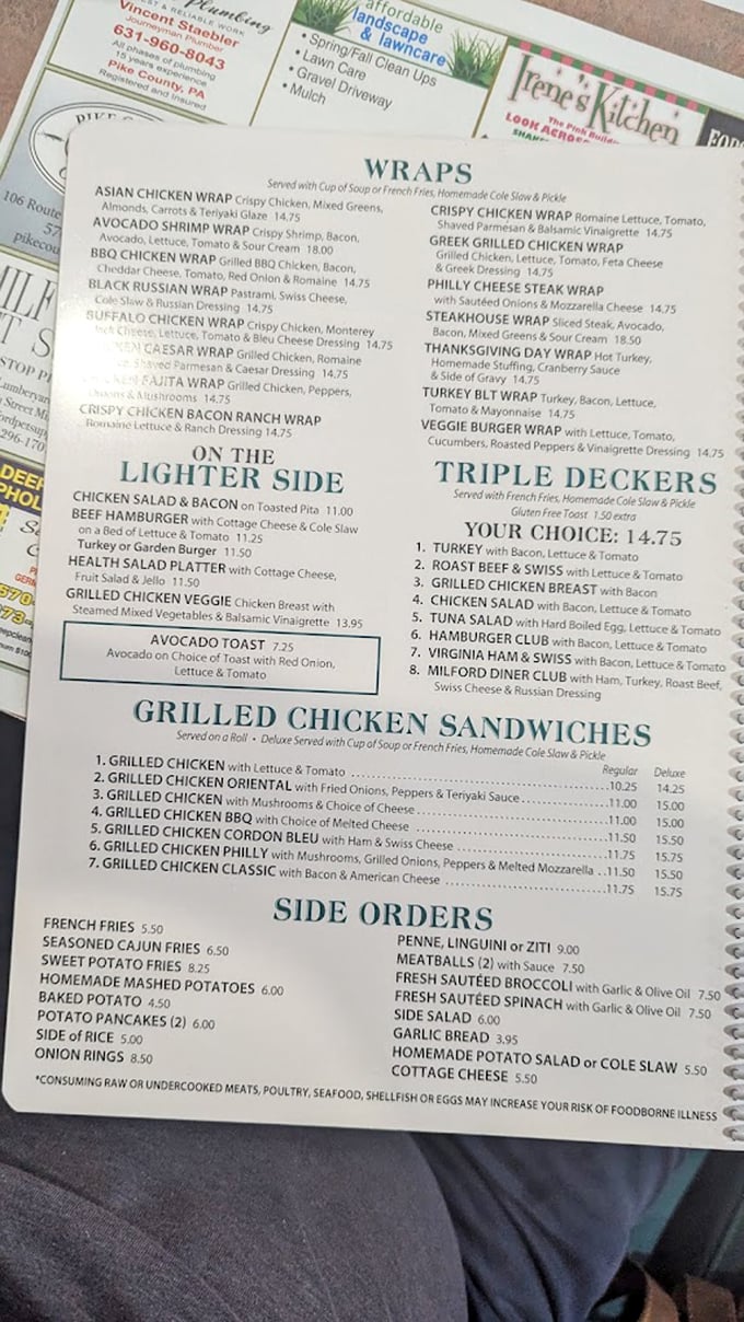 The menu at Milford Diner isn't just extensive—it's practically a novel with chapters dedicated to every comfort food craving imaginable.