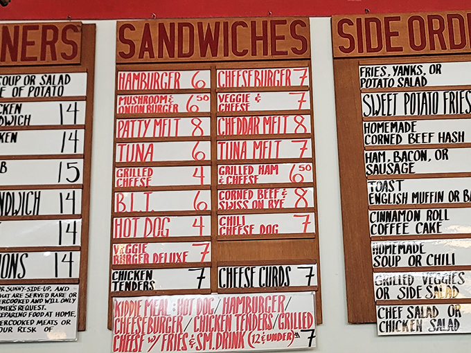 No digital screens here—just honest handwritten menu boards with decades of wisdom. The BLT has probably put thousands of kids through college.