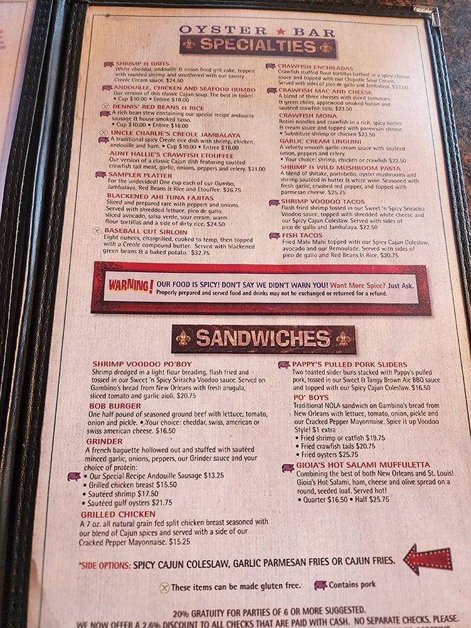 That menu warning isn't kidding. Their spice level is like a first date – starts pleasant enough, then suddenly you're sweating.