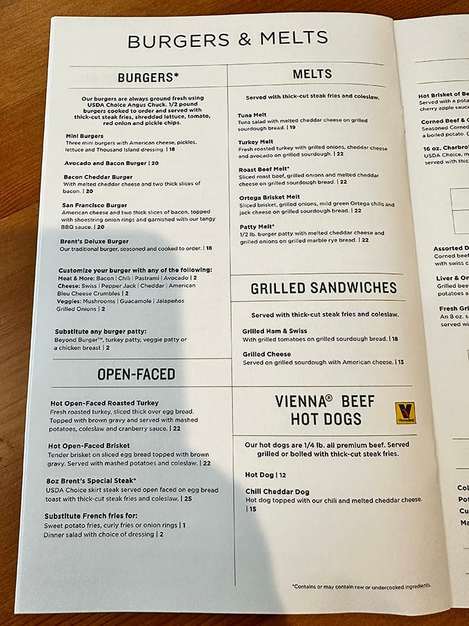 A menu that reads like a love letter to your cholesterol levels – and worth every delicious risk.