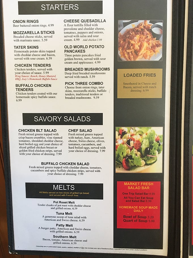 This menu isn't trying to reinvent the wheel—it's perfecting it with comfort food classics that speak the universal language of satisfaction.