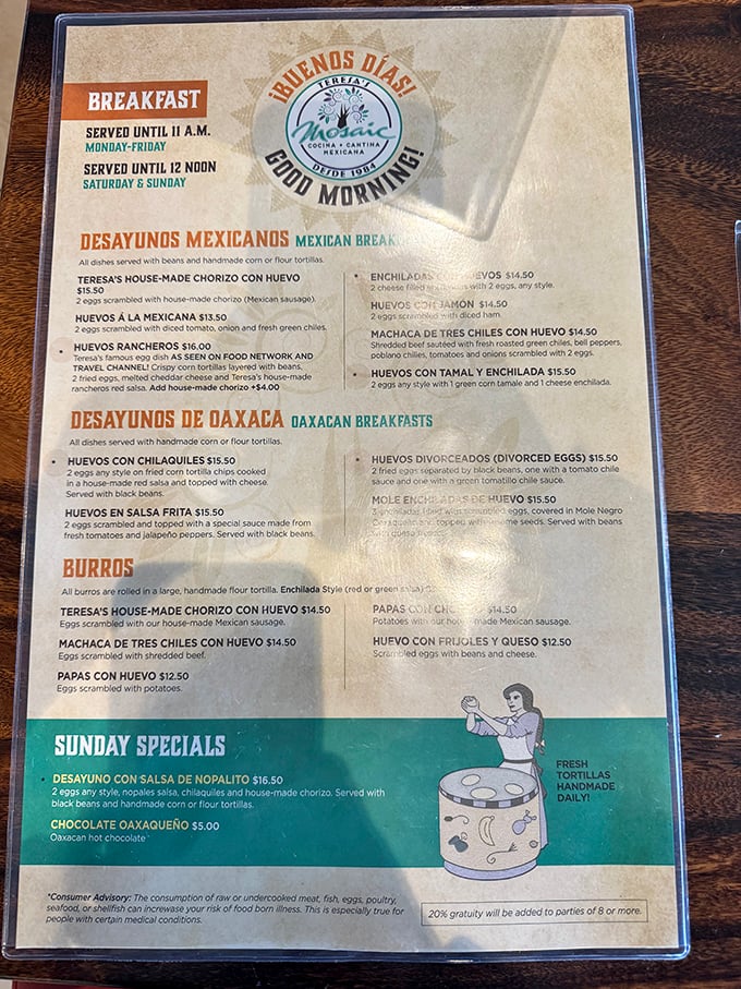 This isn't just a menu—it's a roadmap to breakfast nirvana. Each item represents a different path to morning happiness.