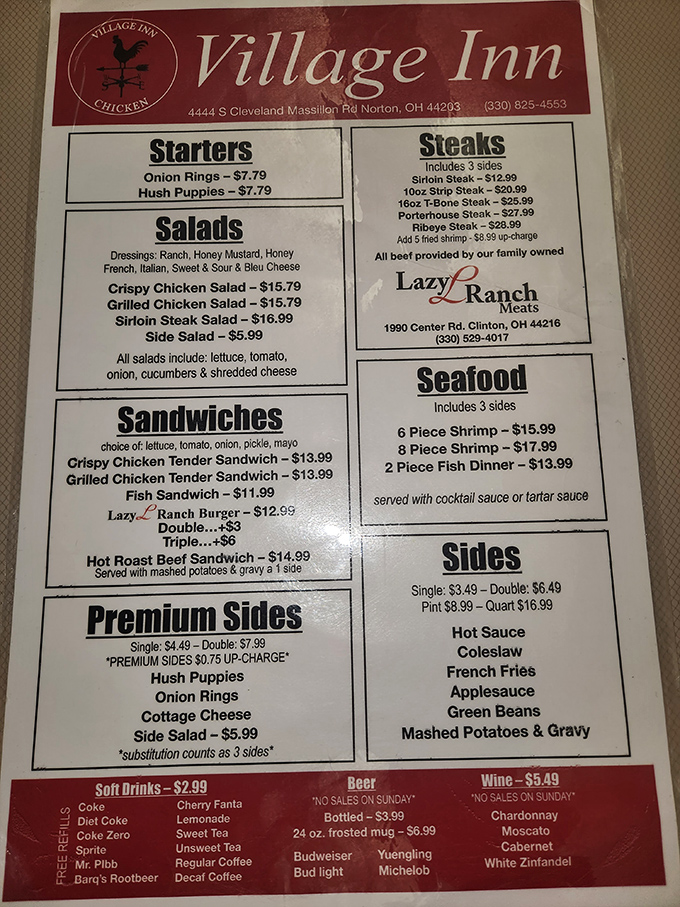 This menu isn't just a list of options – it's a roadmap to happiness with chicken as your final destination.