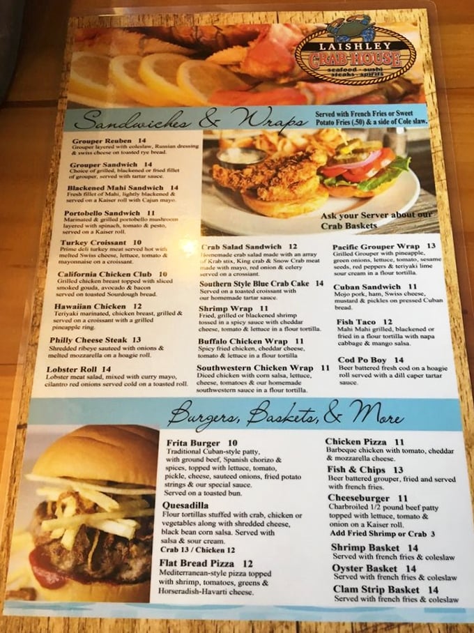 A menu that reads like a love letter to seafood enthusiasts. The hardest relationship you'll have today is choosing just one dish.