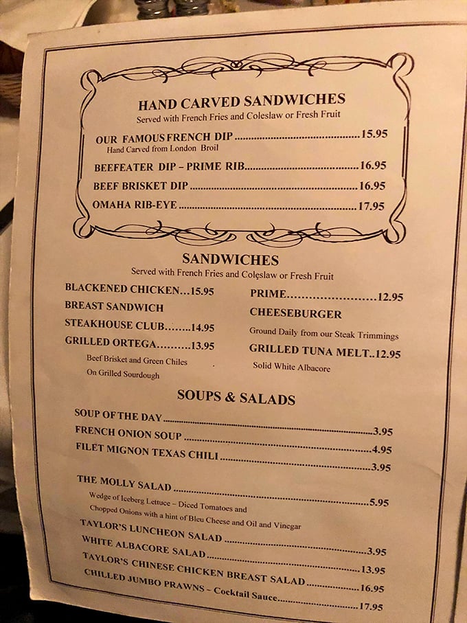 The menu doesn't need fancy descriptions or trendy ingredients—just the promise of perfectly executed classics.