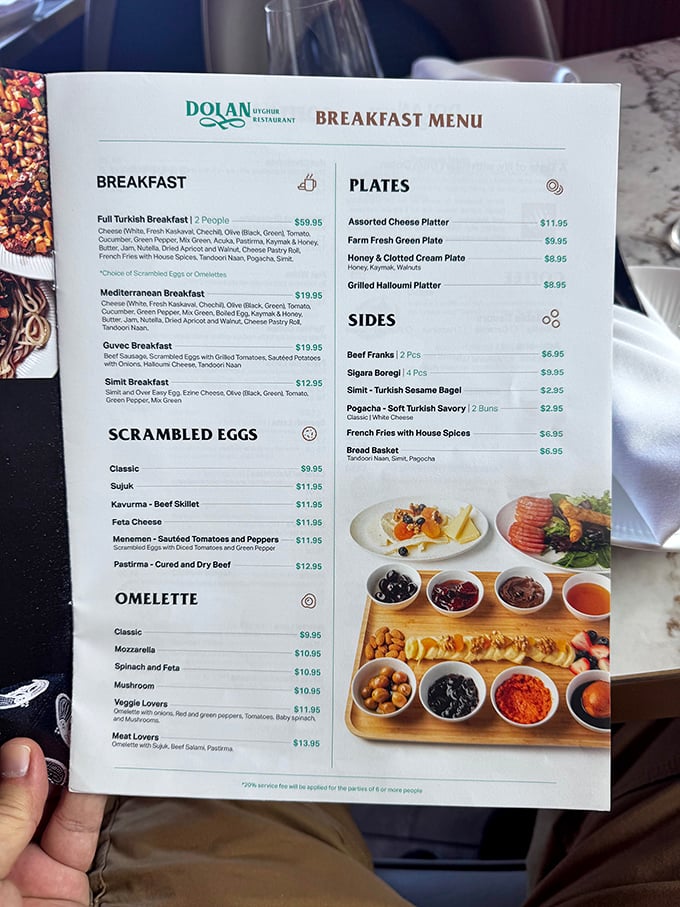 The breakfast menu reveals Uyghur cuisine's morning personality—where Turkish traditions meet Central Asian flavors for a wake-up call your taste buds won't forget.
