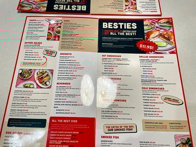 This menu board reads like a love letter to Jewish comfort food, with enough options to cause delicious indecision.