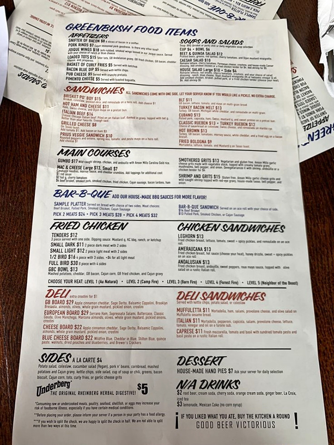 A menu that doesn't need fancy fonts or pretentious descriptions—just honest food that pairs perfectly with exceptional beer. Decision paralysis has never been so delicious.
