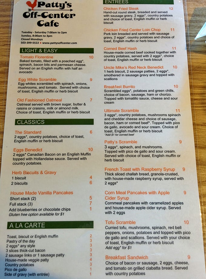 A menu that doesn't need fancy fonts or pretentious descriptions – just honest food that makes you want to order one of everything.