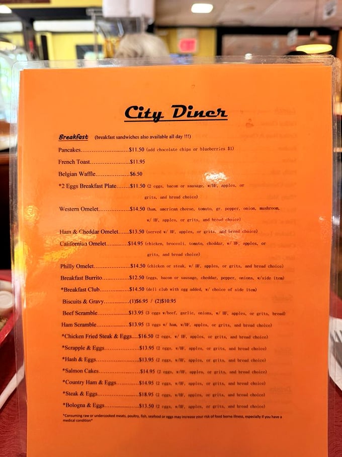 This menu isn't just a list of food—it's a roadmap to happiness. The breakfast sandwiches available all day? That's not convenience, that's compassion.