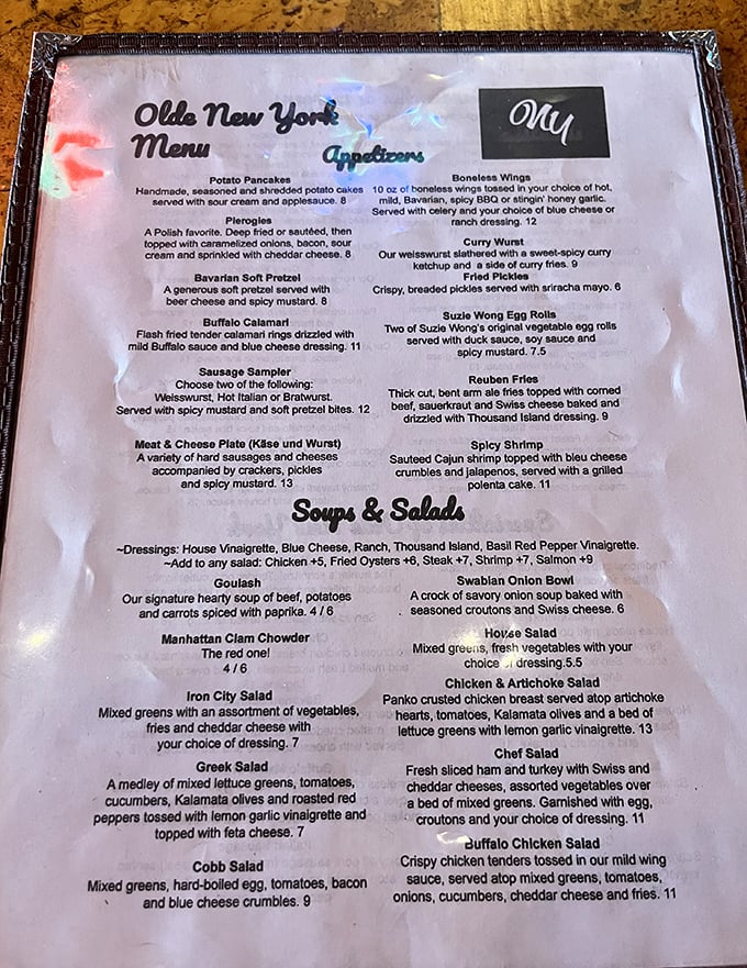 This menu isn't just a list of dishes—it's a passport to Eastern European comfort with a New York twist.