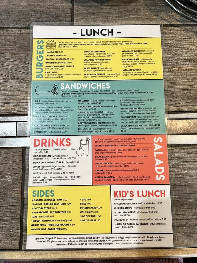 A menu that doesn't need fancy fonts or pretentious descriptions—just honest food that makes decision-making the hardest part of your visit.