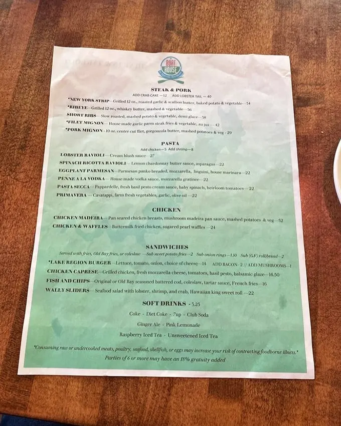 A menu that reads like a love letter to American classics—where seafood shines but land-lovers aren't left adrift.