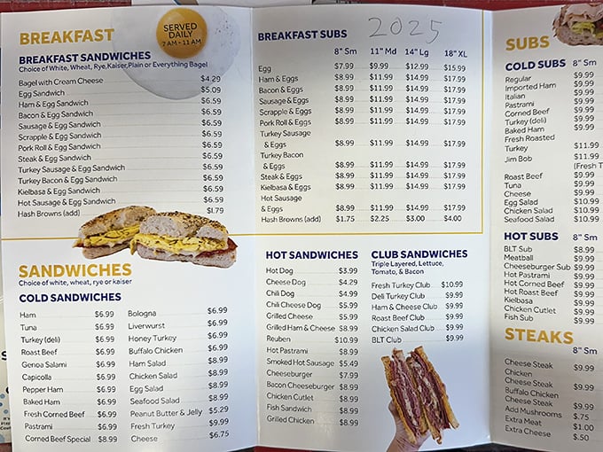 This isn't just a menu—it's a roadmap to happiness. Each line represents a different path to culinary satisfaction.