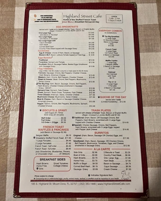 The menu reads like a love letter to breakfast classics. No molecular gastronomy here—just the promise of honest food that understands your soul.