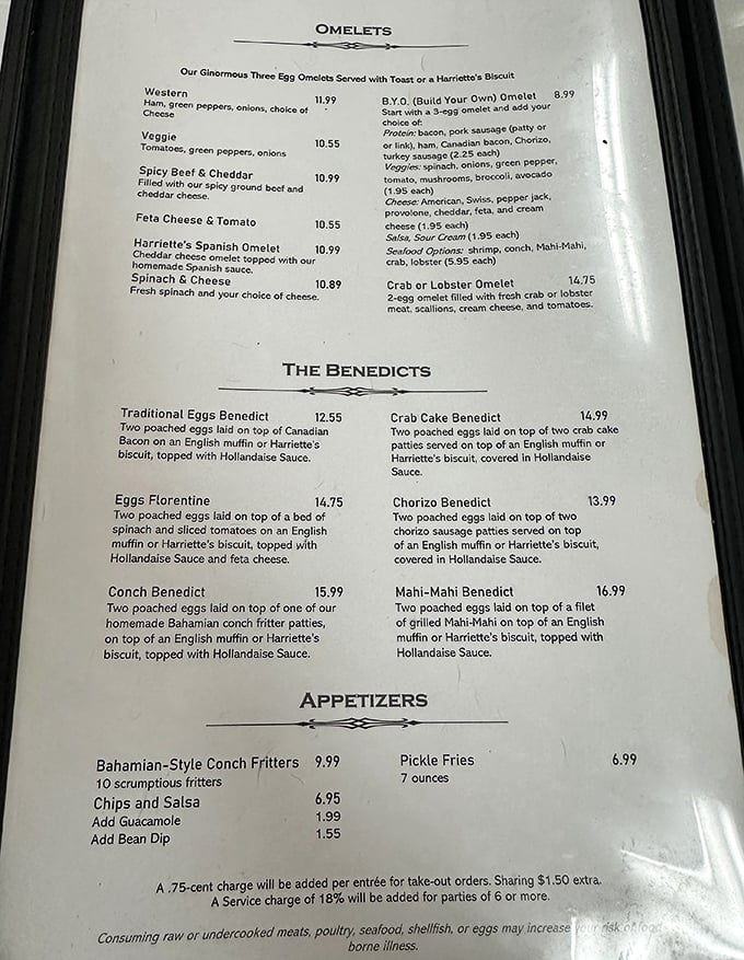 The menu reads like a love letter to breakfast classics with Florida Keys flair—conch benedict, anyone? Decisions have never been so deliciously difficult.