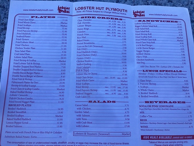 A menu that reads like poetry to seafood lovers. The prices won't send you swimming for your life preserver either.