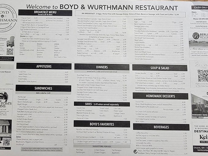A menu that reads like a love letter to comfort food. No molecular gastronomy here—just the promise of dishes your grandmother would approve of.