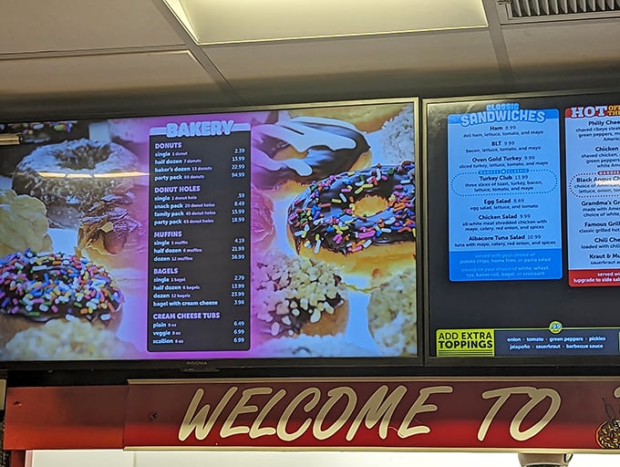 The menu board – where life-altering decisions are made daily. "I'll just get one donut" said no one ever.