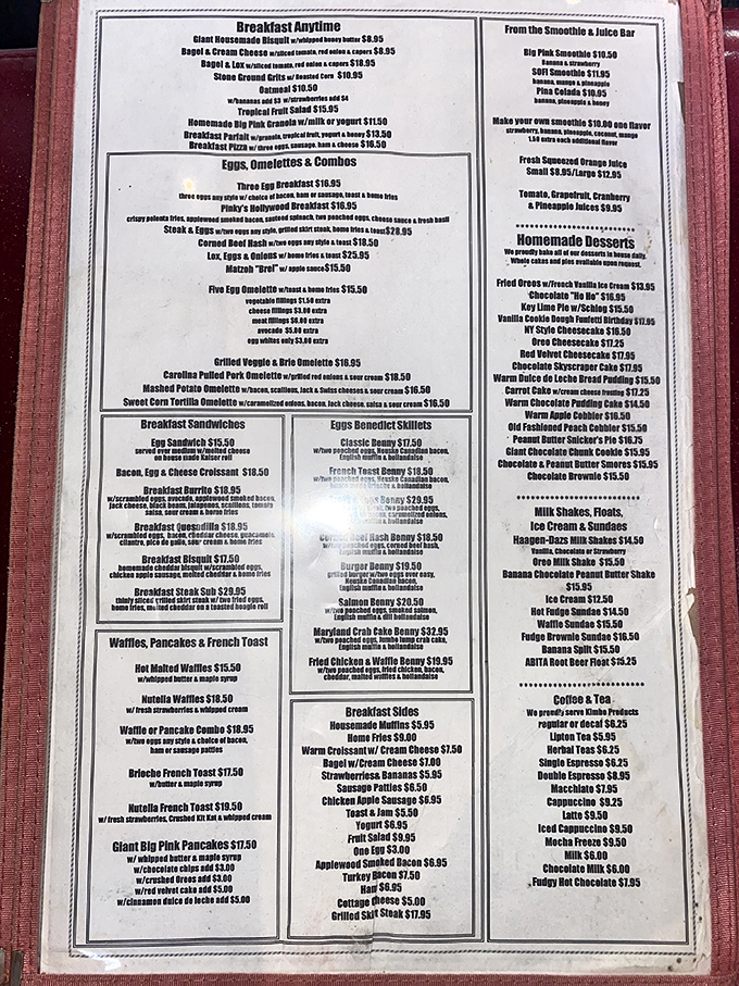 This menu isn't just extensive—it's practically a novella with a delicious plot twist on every line. Decision paralysis has never been so delightful.