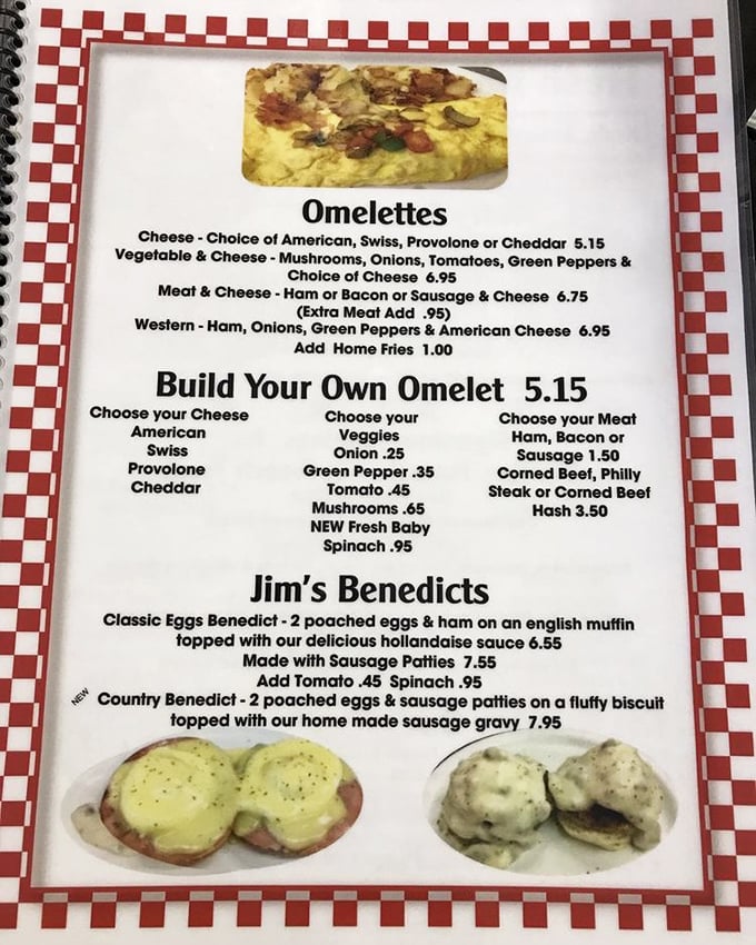 This menu isn't just offering omelets—it's presenting a choose-your-own-adventure story where every ending involves delicious eggs and zero regrets.