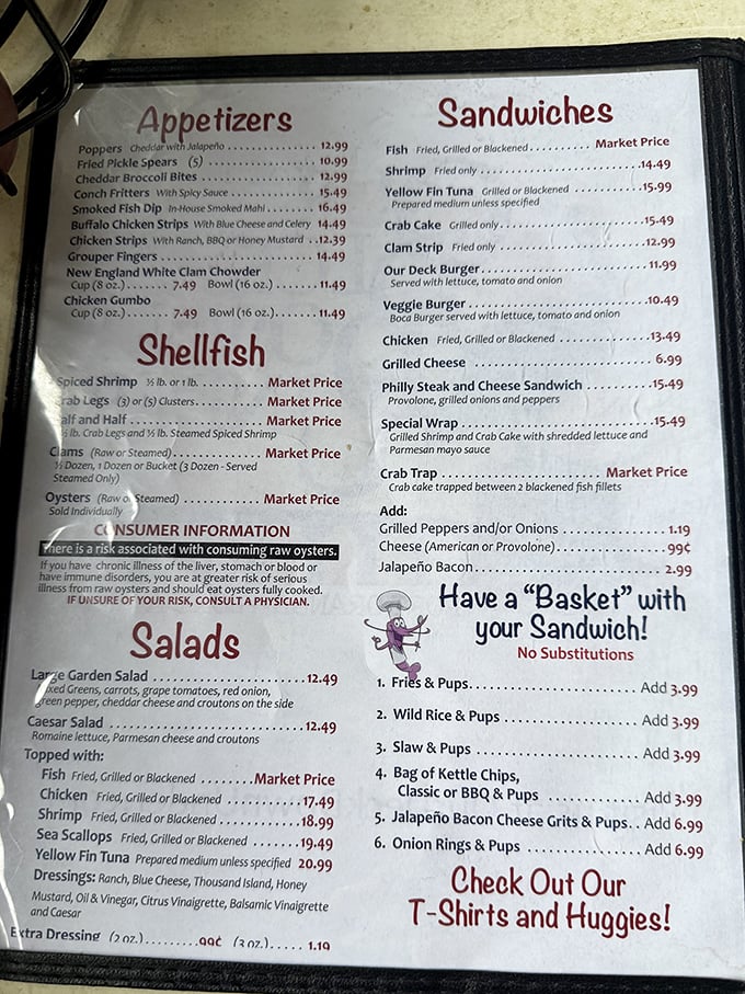 A menu that reads like a love letter to the ocean – where "market price" is code for "caught it this morning."